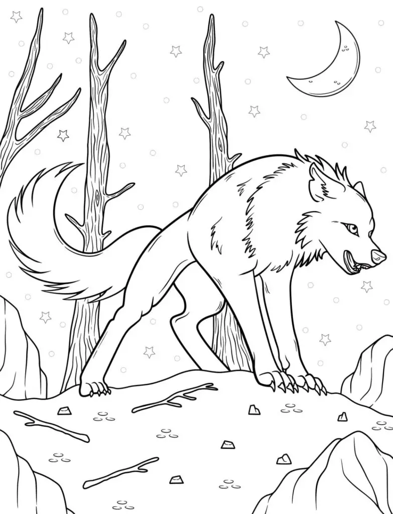 54 Planșe de colorat cu lup - Imagini drăguțe, descărcare gratuită