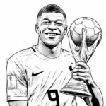 30 páginas para colorear de Mbappé: El futbolista cobra vida bajo tus ...