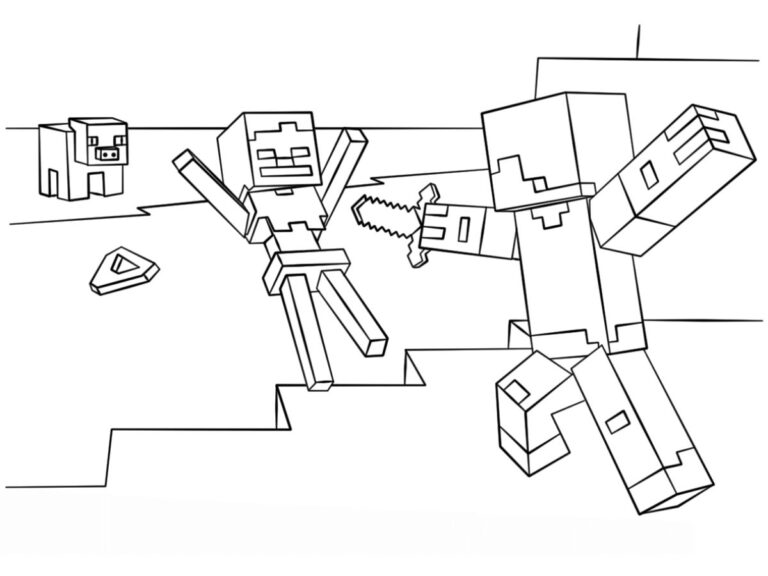 91 Minecraft de colorat gratuite: Creează-ți lumea pixelilor