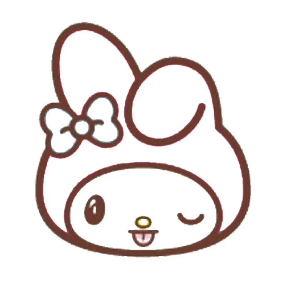 My Melody Face Coloring Pages