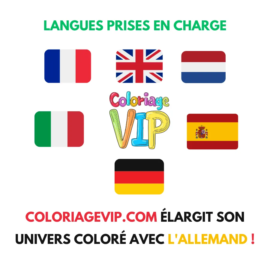Coloriagevip.com își extinde universul colorat cu limba germană!
